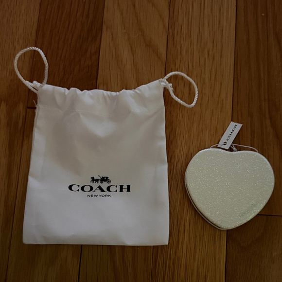 Coach | Accessories | Coach Pearlescent Glitter Heartshaped Purse ...